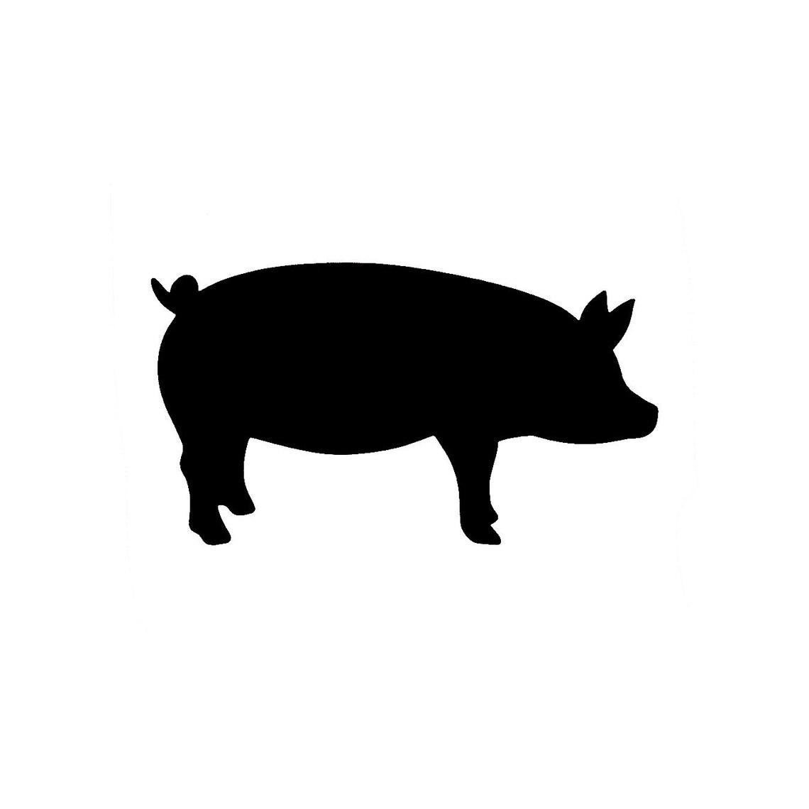 Really Great Stencils, Pig Silhouette Stencil, 6x6", Farm Animal ...