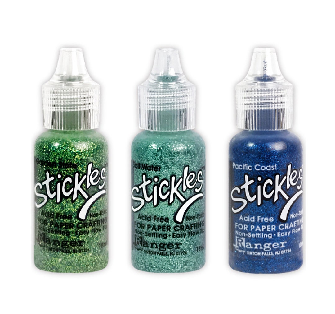 Ranger, Stickles Glitter Glue, 3 Colors, Garden State Green, Saltwater ...