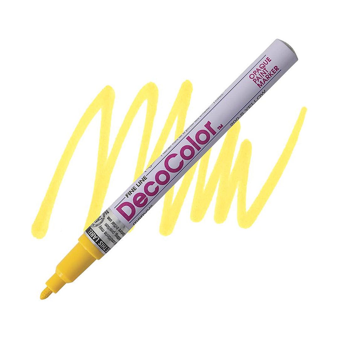 Decocolor, Paint Marker, Yellow Ink, Fine Point, Yellow Paint Pen ...