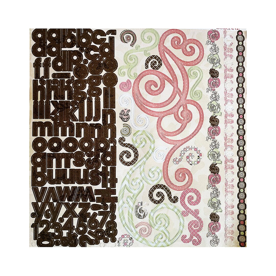 Bobunny, Primrose, Alphabet Stickers, Cardstock Stickers 12", Flourish ...