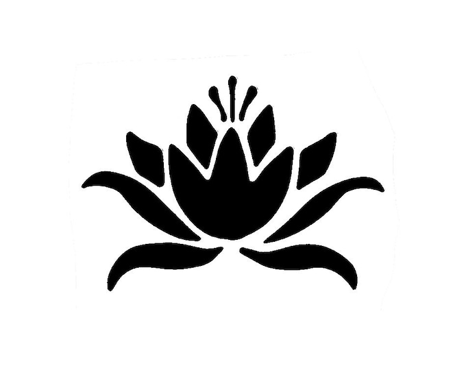 Really Great Stencils, Mini, Lotus Flower 1 Stencil, 3" X 3', Reusable ...