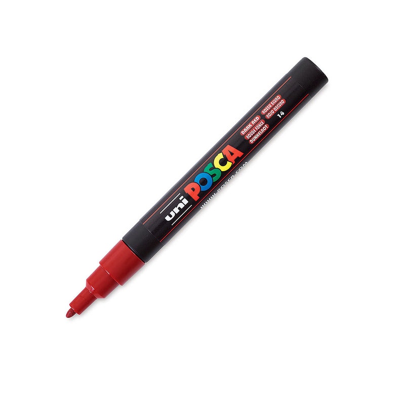 Posca Markers, Paint Marker, Dark Red Paint, 3M Fine Tip, Opaque Ink ...