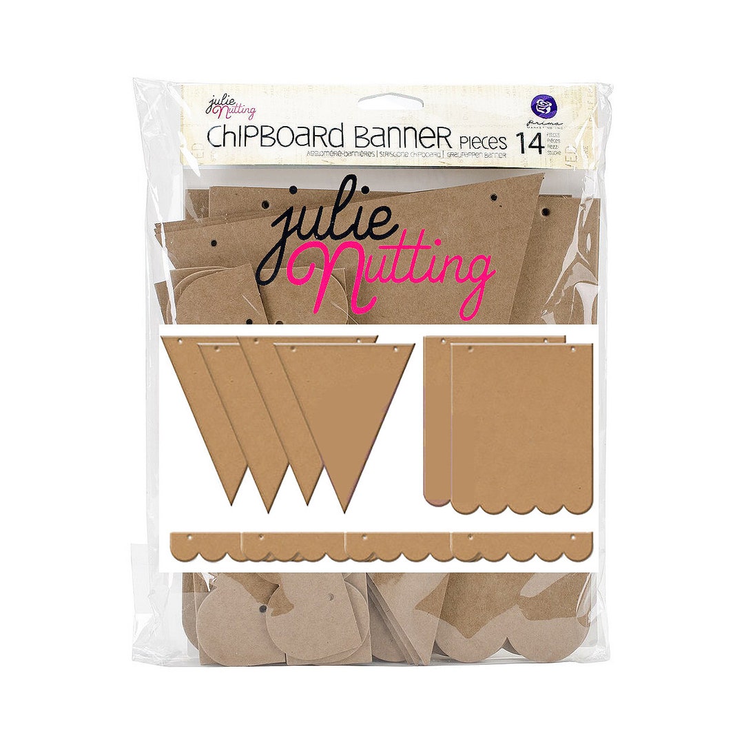 Prima, Julie Nutting, Chipboard Banner, Make Your Own Banner, Heavy ...