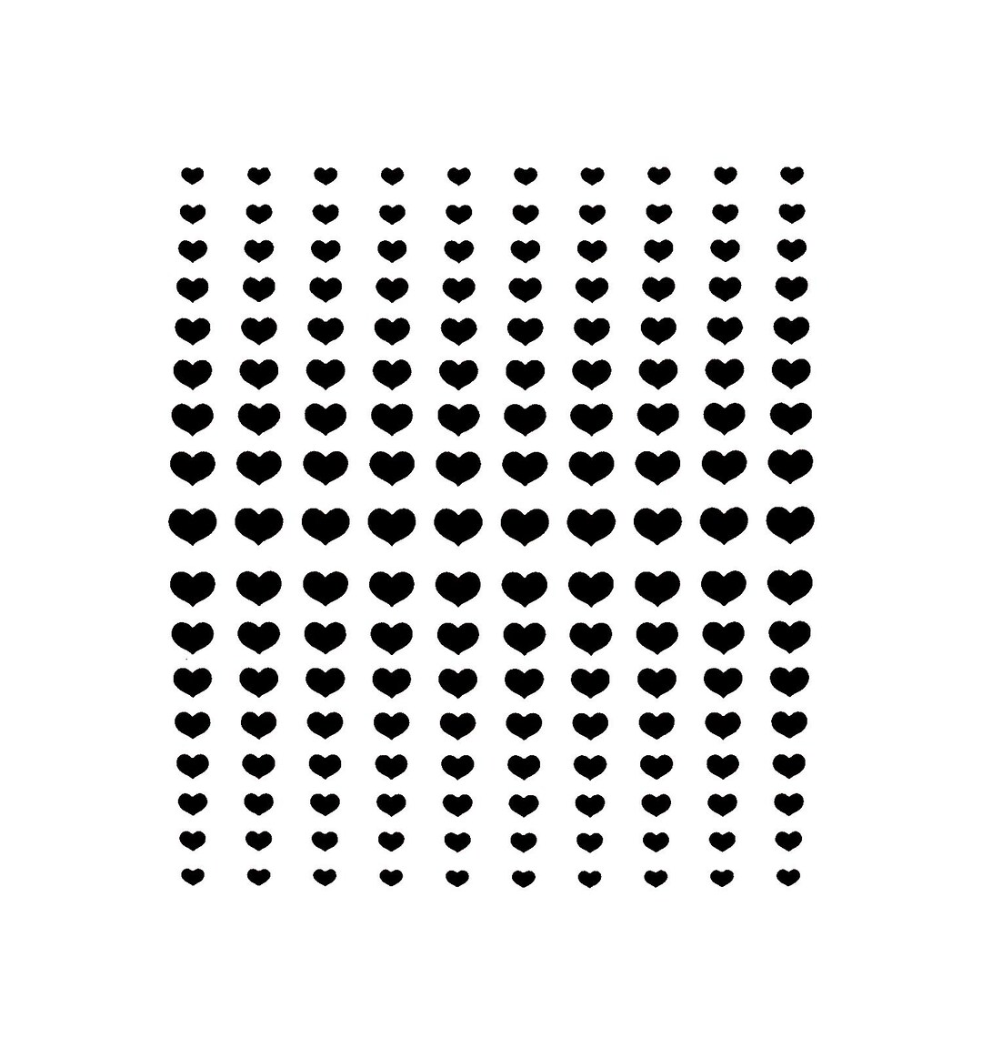 Really Great Stencils, Heart Gradient Stencil, 5.7x6.7", Background ...