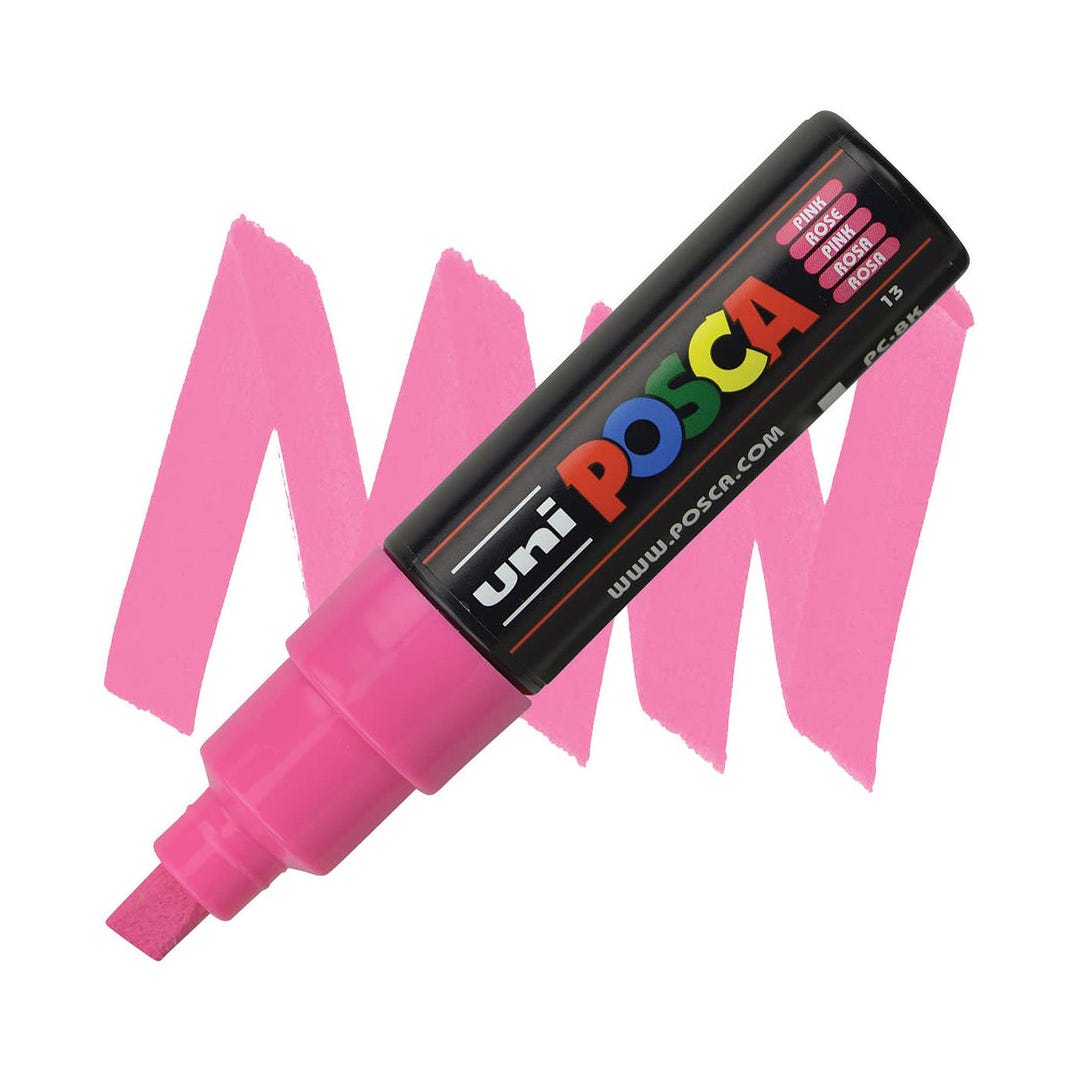 Posca Markers, Paint Marker, Pink Paint, 8K, Broad Tip, Opaque Ink ...
