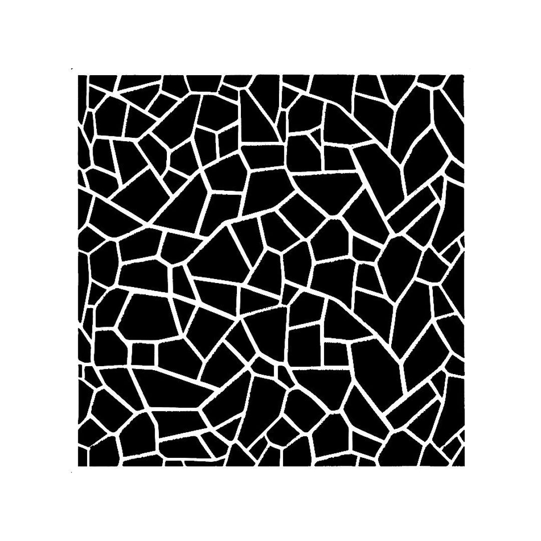 Really Great Stencils, Fragmented Stencil, 5.9" X 5.9", Broken Up ...
