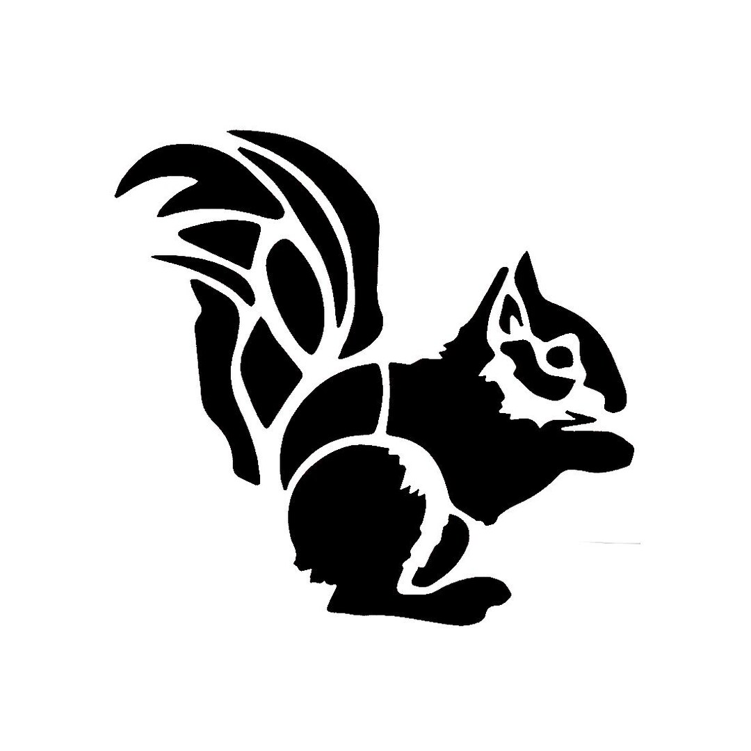 Really Great Stencils, Squirrel 2 Stencil, 4x4", Card Making, Bushy ...