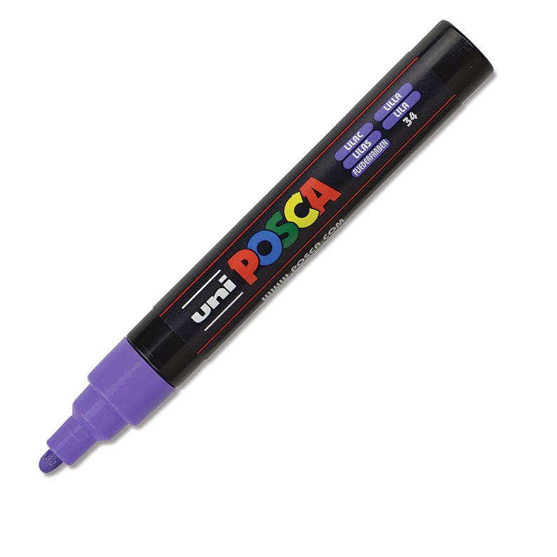 Posca Markers, Paint Marker, Lilac Paint, 5M Medium Tip, Opaque Ink ...