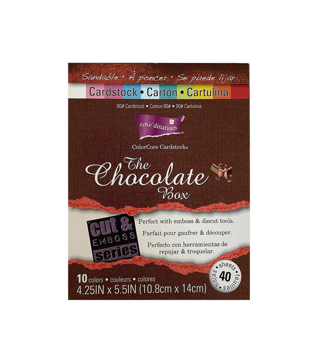 Core' Dinations, Sandable Cardstock, Chocolate Box, Colorcore, 4.25 X 5 ...