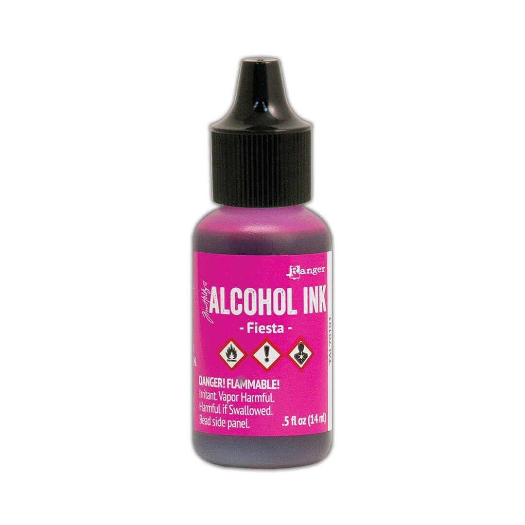 Ranger, Tim Holtz, Alcohol Ink, Fiesta Alcohol Ink, .5 Fl Oz, Pink ...