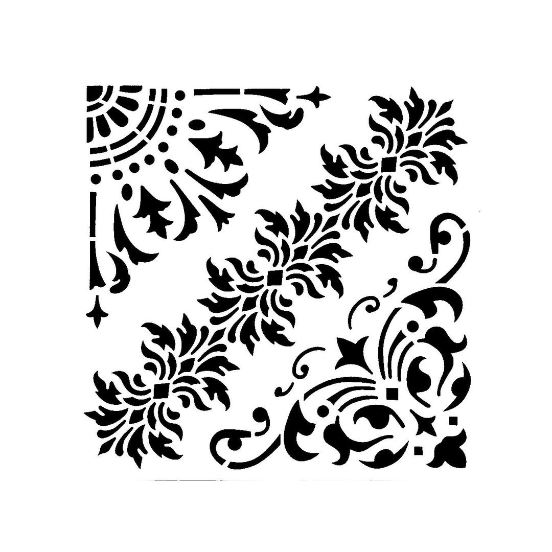 Really Great Stencils, Corner Flourish 1 Stencil, 6x6', Layering ...