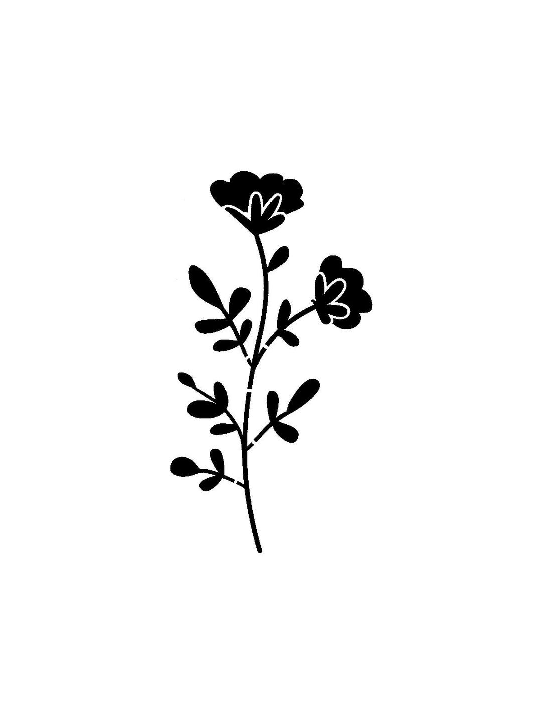 Really Great Stencils, Tall Flowers 6 Stencil, 3x5.9", Layering ...