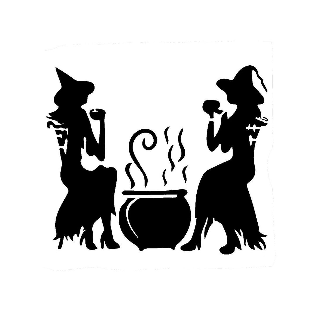 Really Great Stencils, Witches & Cauldron Stencil, 5x5", Background ...