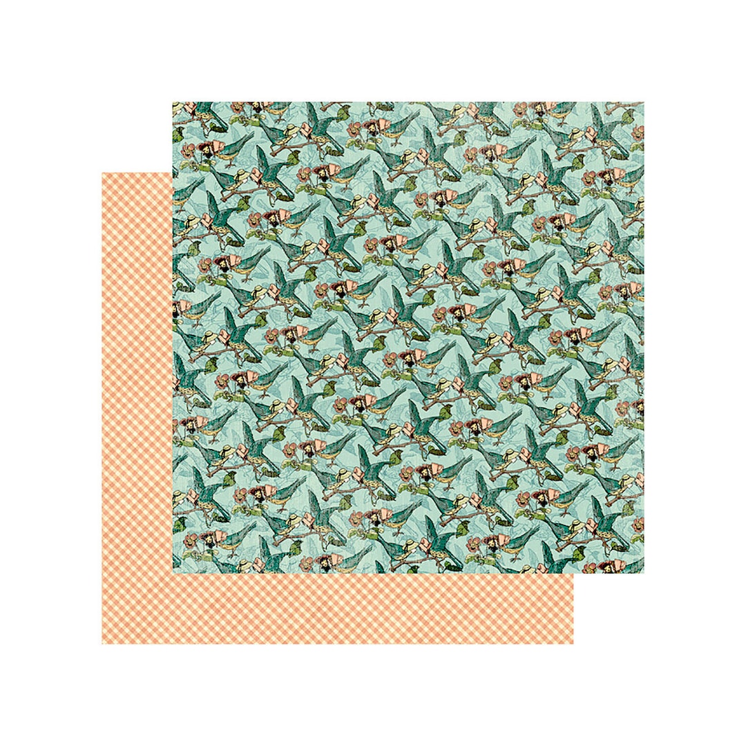 Graphic 45, Once Upon A Springtime, Cardstock 2 X 12", Flights of Fancy ...