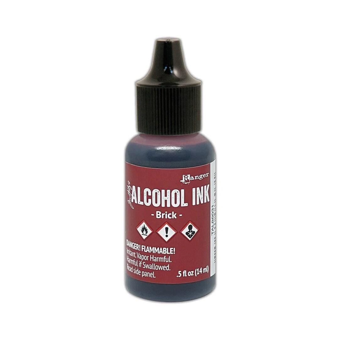 Ranger, Tim Holtz, Alcohol Ink, Brick Alcohol Ink, .5 Fl Oz, Red ...