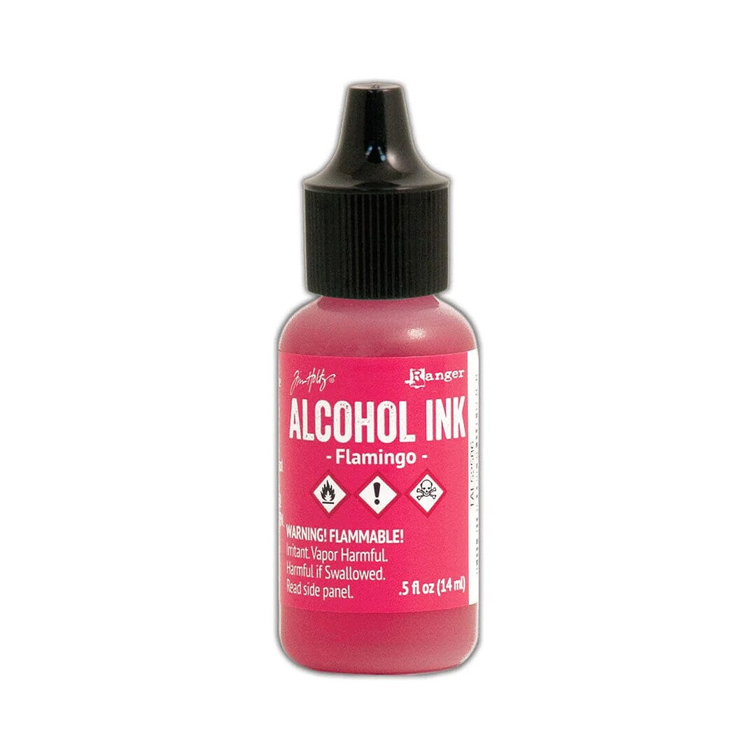 Ranger, Tim Holtz, Alcohol Ink, Flamingo Alcohol Ink, .5 Fl Oz, Pink ...