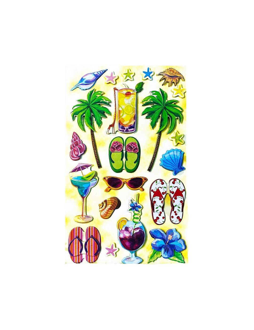 Punch Studio, Summer Stickers, Layered Cardstock Stickers, Really Great ...