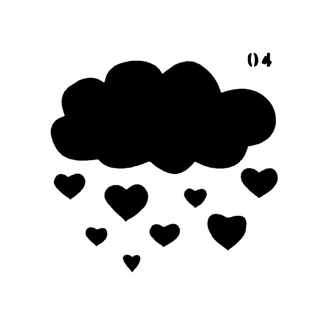 Really Great Stencils, Mini, Raining Hearts Stencil, 3" X 3', Reusable ...
