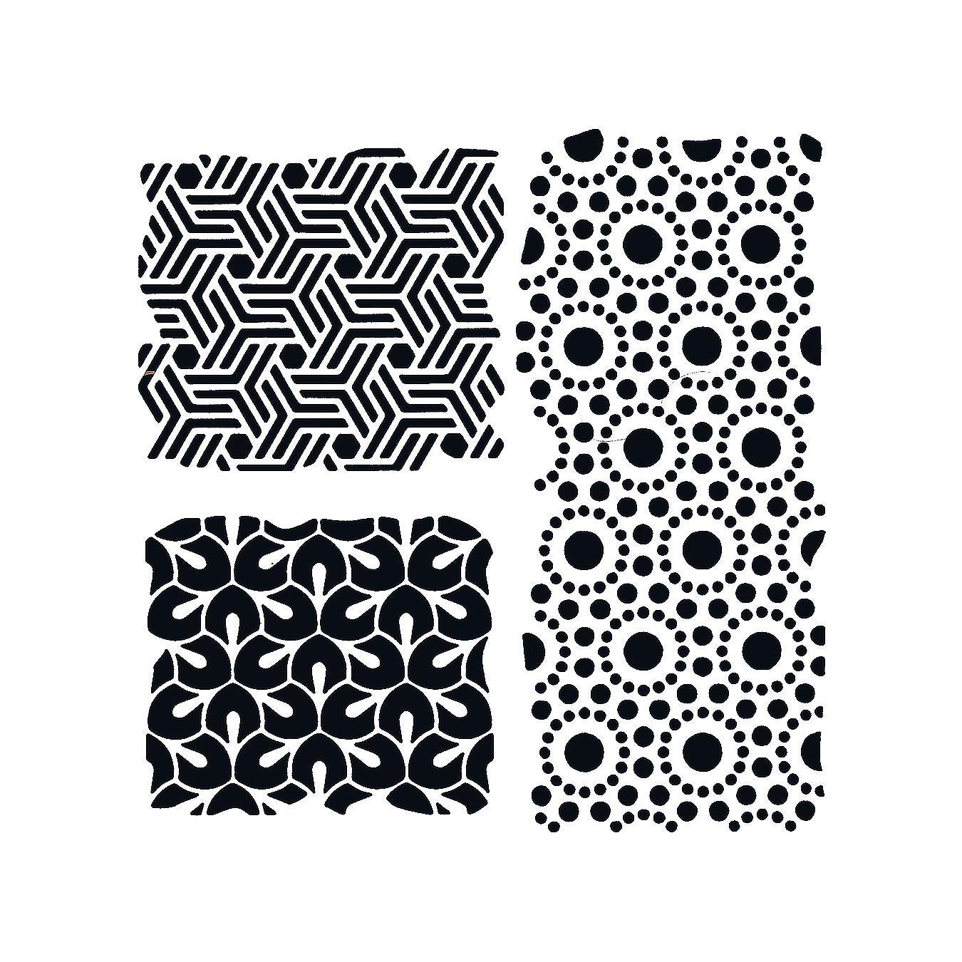 Really Great Stencils, Geometric Textures Stencil, 6x6", Background ...