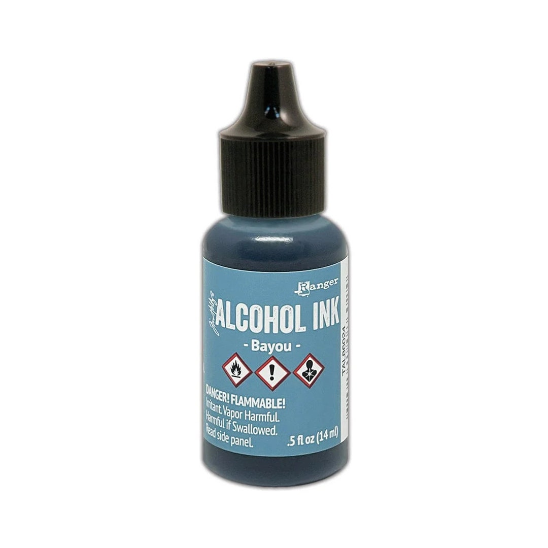 Ranger, Tim Holtz, Alcohol Ink, Bayou Alcohol Ink, .5 Fl Oz, Blue ...
