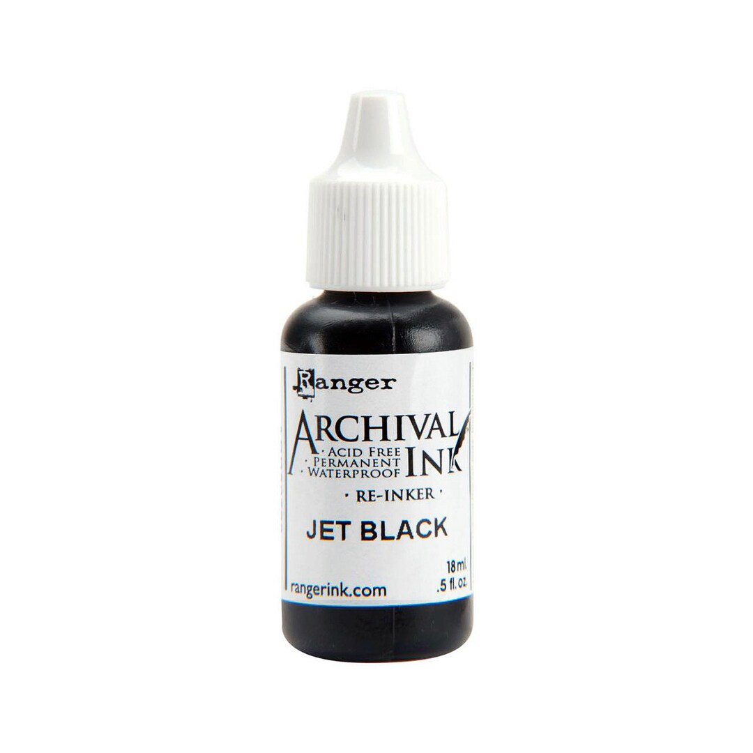 Ranger, Archival Ink, Waterproof Ink, Permanent Ink, Reinker, Jet Black ...