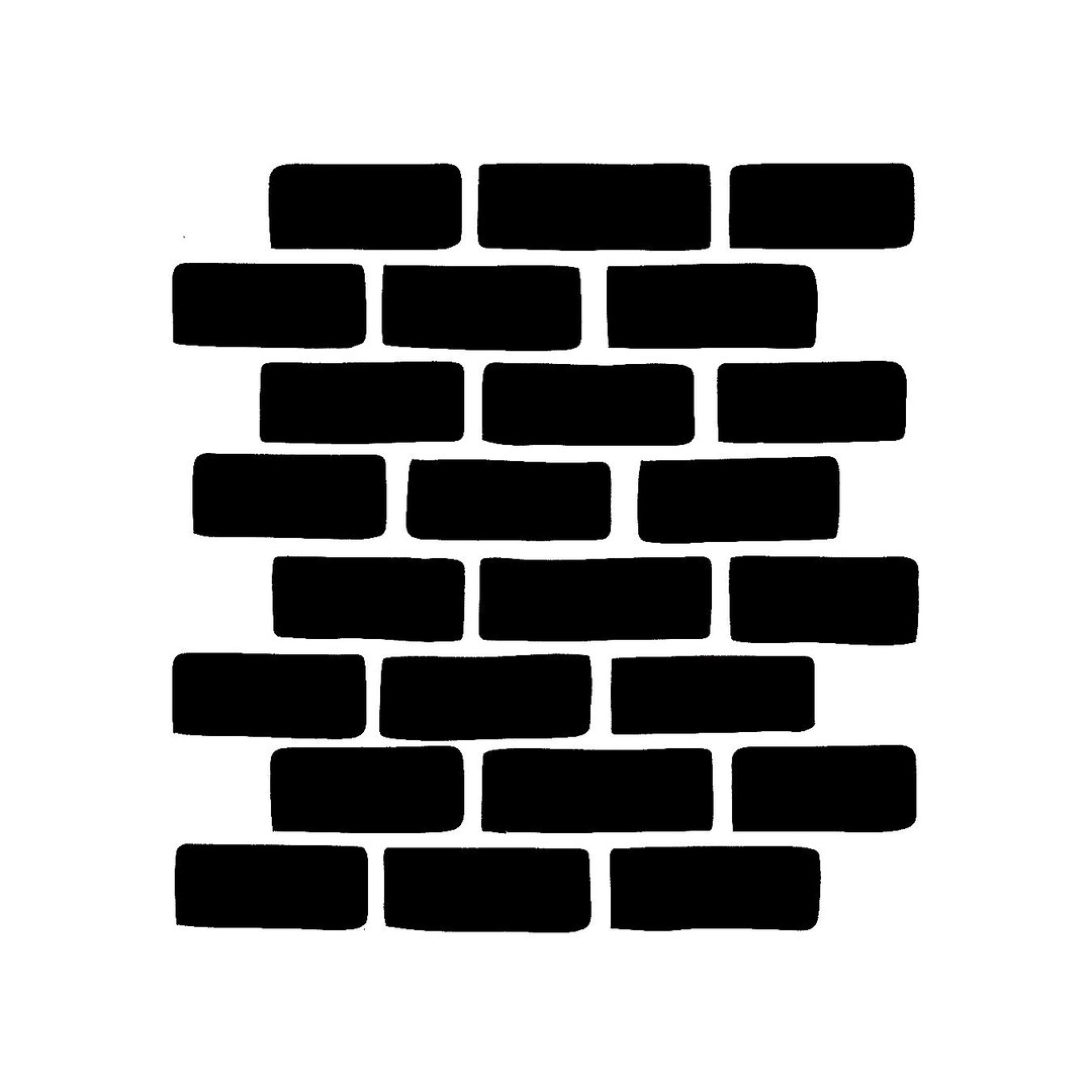 Really Great Stencils, Simple Brick Pattern Stencil, 6.2x6.2 ...