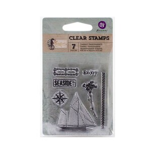 Prima, Clear Acrylic Stamps, Seashore 1, Sailboat Stamp, Compass Stamp ...
