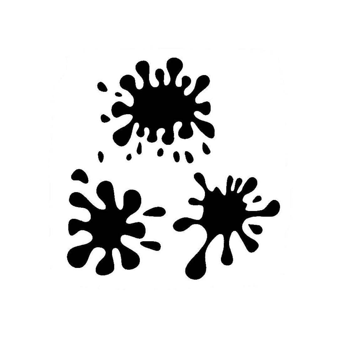 Really Great Stencils, Mini, Splatter 2 Stencil, 3" X 3', Reusable ...