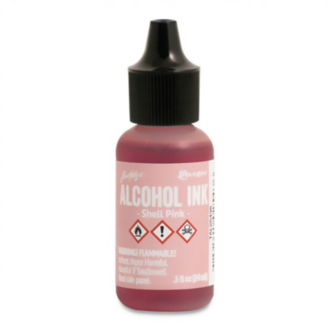 Ranger, Tim Holtz, Alcohol Ink, Shell Pink Alcohol Ink, .5 Fl Oz, Pink ...