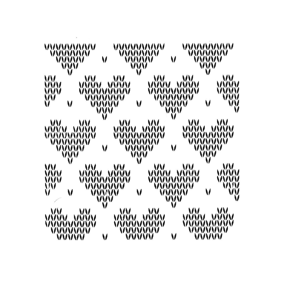 Really Great Stencils, Repeating Hearts Stencil, 6x6", Background ...