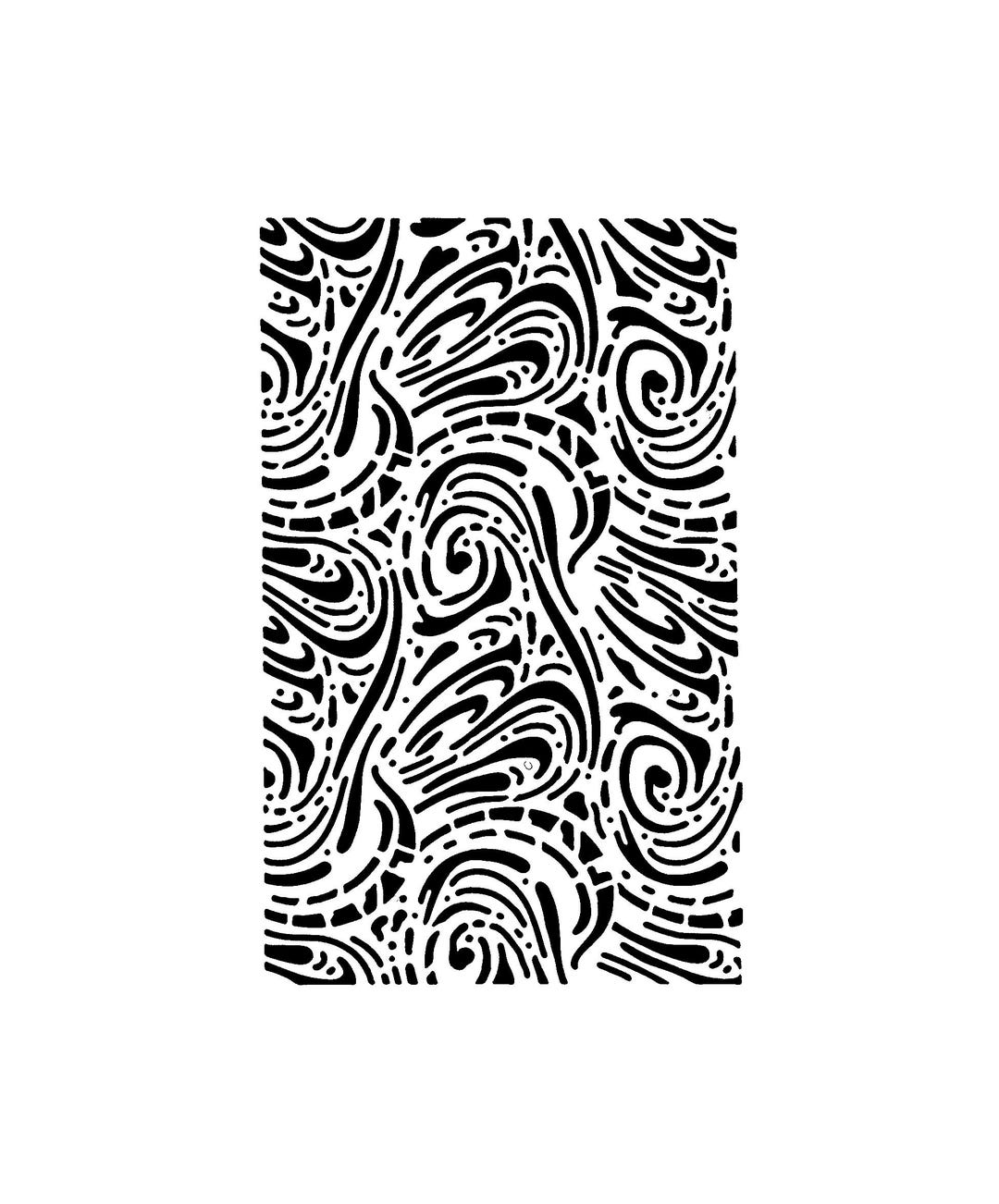 Really Great Stencils, Organic Swirls Stencil, 5x8", Background ...