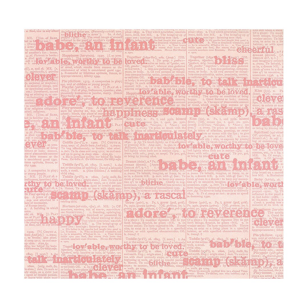 7 Gypsies, Cardstock 12", Baby Cardstock, 2 Sheets, French, Enfant Rose ...