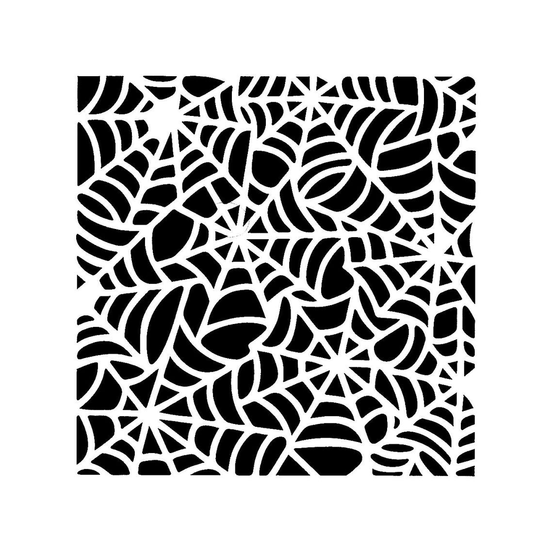 Really Great Stencils, Spooky Spiderweb 1 Stencil, 5.9x5.9", Background ...