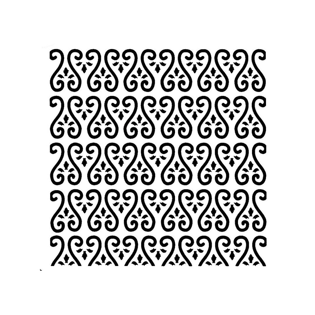 Really Great Stencils, Floral Scrolls Stencil, 5x5", Background ...