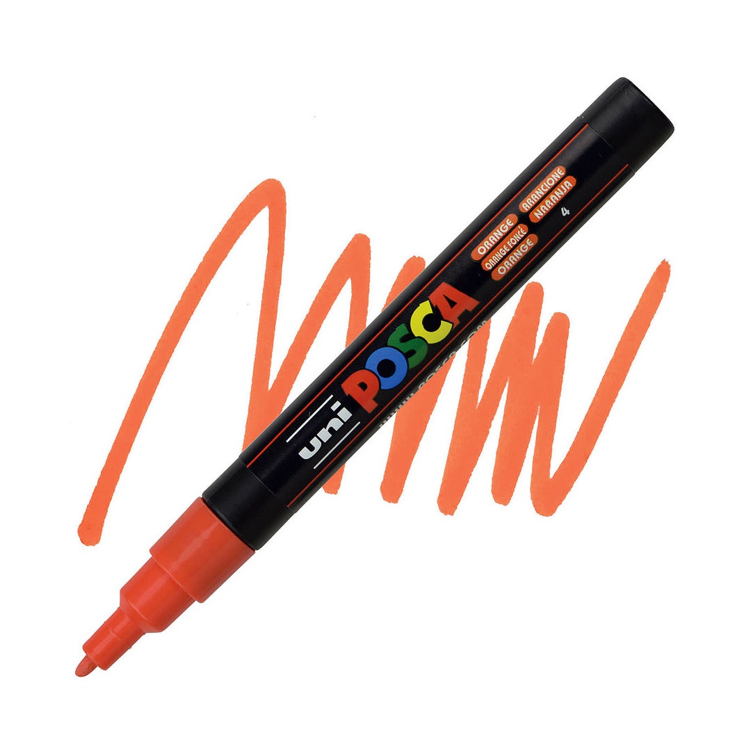 Posca Markers, Paint Marker, Orange Paint, 3M Fine Tip, Opaque Ink ...