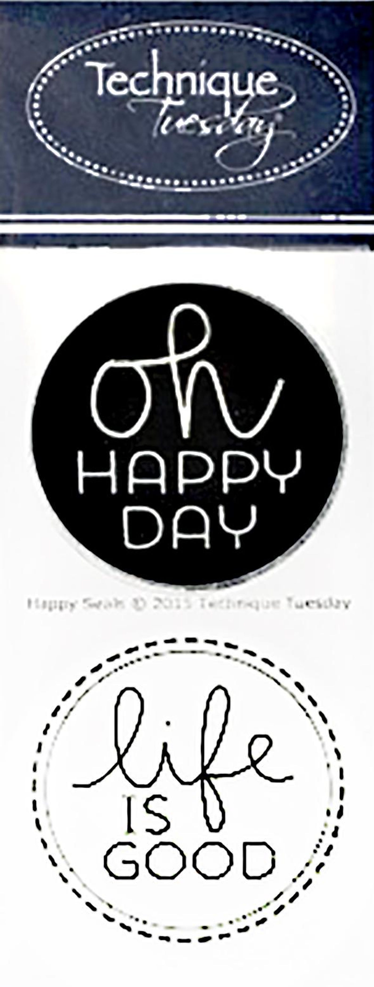 Technique Tuesday, Clear Stamps, Happy Seals, Life is Good, Circle ...