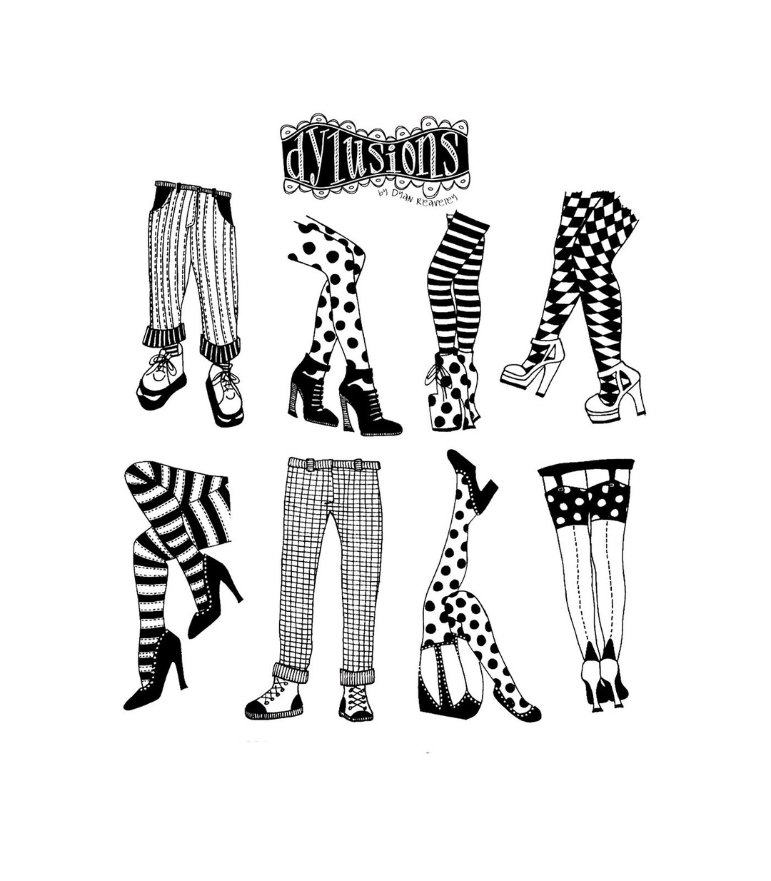 Dyan Reaveley, Dylusions, Leg Stamps, Legs Eleven, 8 Pairs of Legs ...