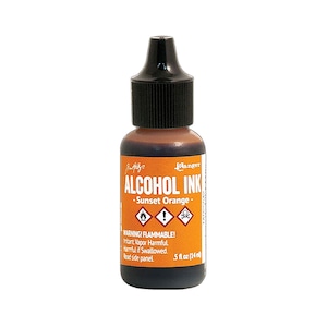 Ranger, Tim Holtz, Alcohol Ink, Sunset Orange Alcohol Ink, .5 Fl Oz ...