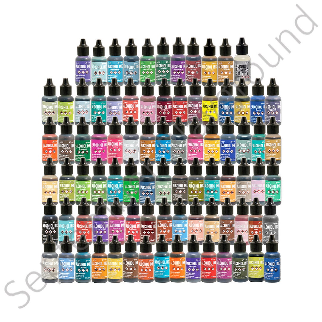 Ranger, Tim Holtz, Alcohol Ink, Complete Set Alcohol Inks, 86 Colors ...