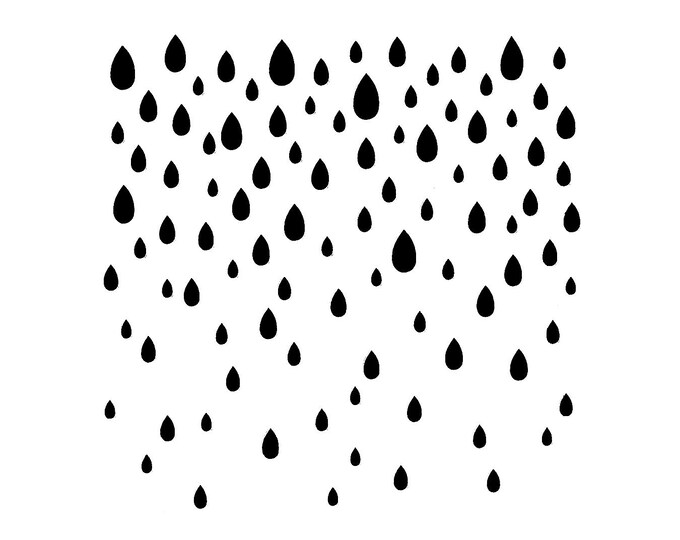 Really Great Stencils, Raindrops Stencil, 5x5", Background, Layering ...