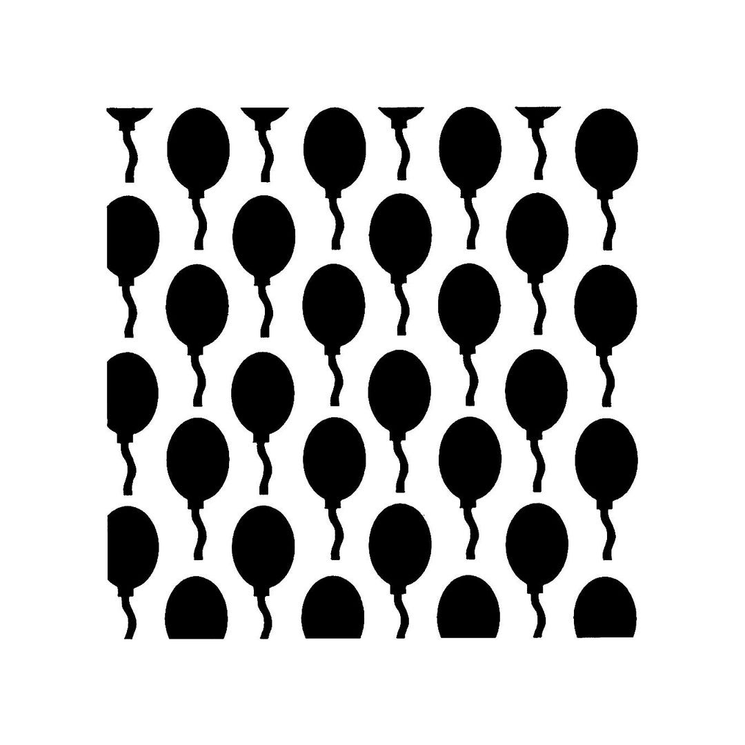 Really Great Stencils, Floating Balloons Stencil, 5 X 5", Background ...