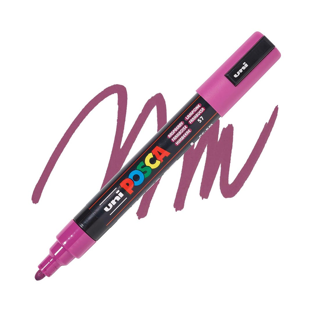 Posca Markers, Paint Marker, Raspberry Paint, 5M Medium Tip, Opaque Ink ...