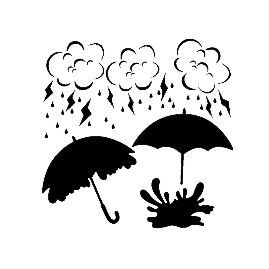 Really Great Stencils, Rainstorm Stencil, 5.9x5.9", Layering, Lightning ...