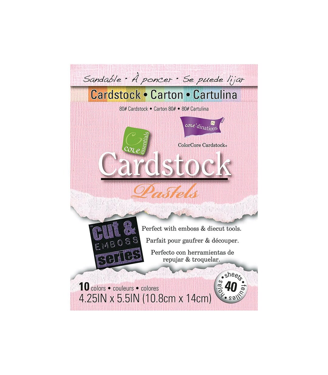 Core' Dinations, Sandable Cardstock, Pastel, Colorcore, 4.25 X 5.5 In ...