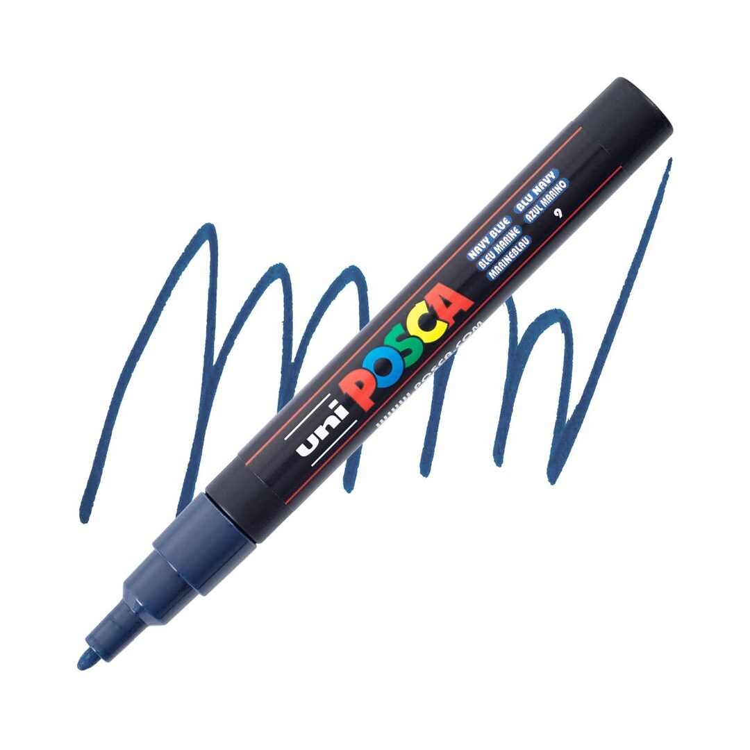 Posca Markers, Paint Marker, Navy Blue Paint, 3M Fine Tip, Opaque Ink ...