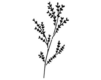 Really Great Stencils, Tall Flowers 4, 4" X 5" Stencil, Wildflowers ...