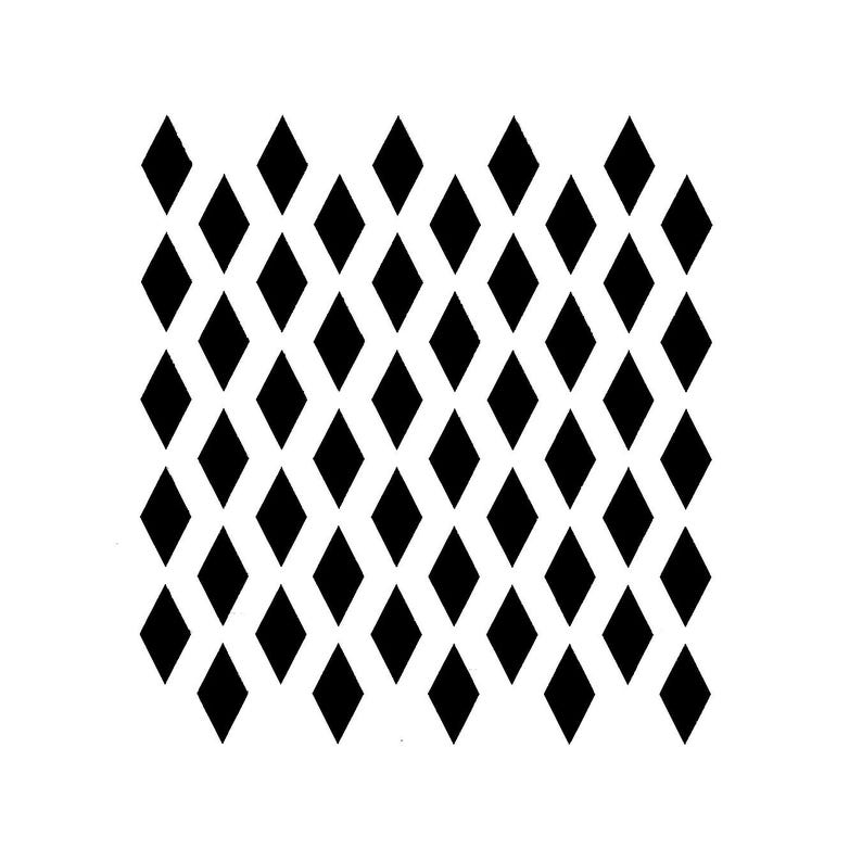 Really Great Stencils, Medium Diamond Grid, 6x6", Background, Layering ...