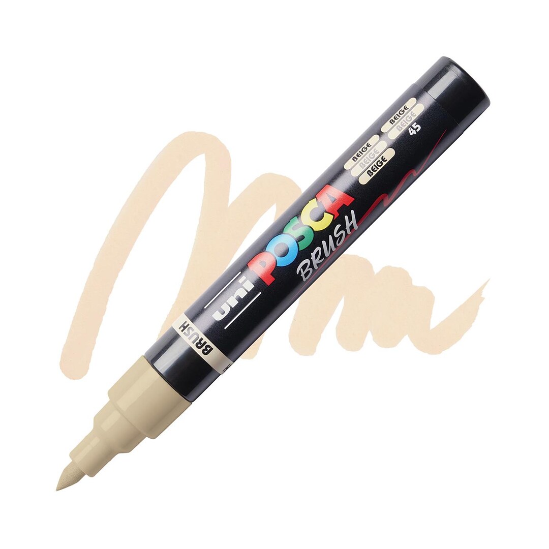 Posca Markers, Paint Marker, Beige Paint, 5BR Brush Tip, Opaque Ink ...
