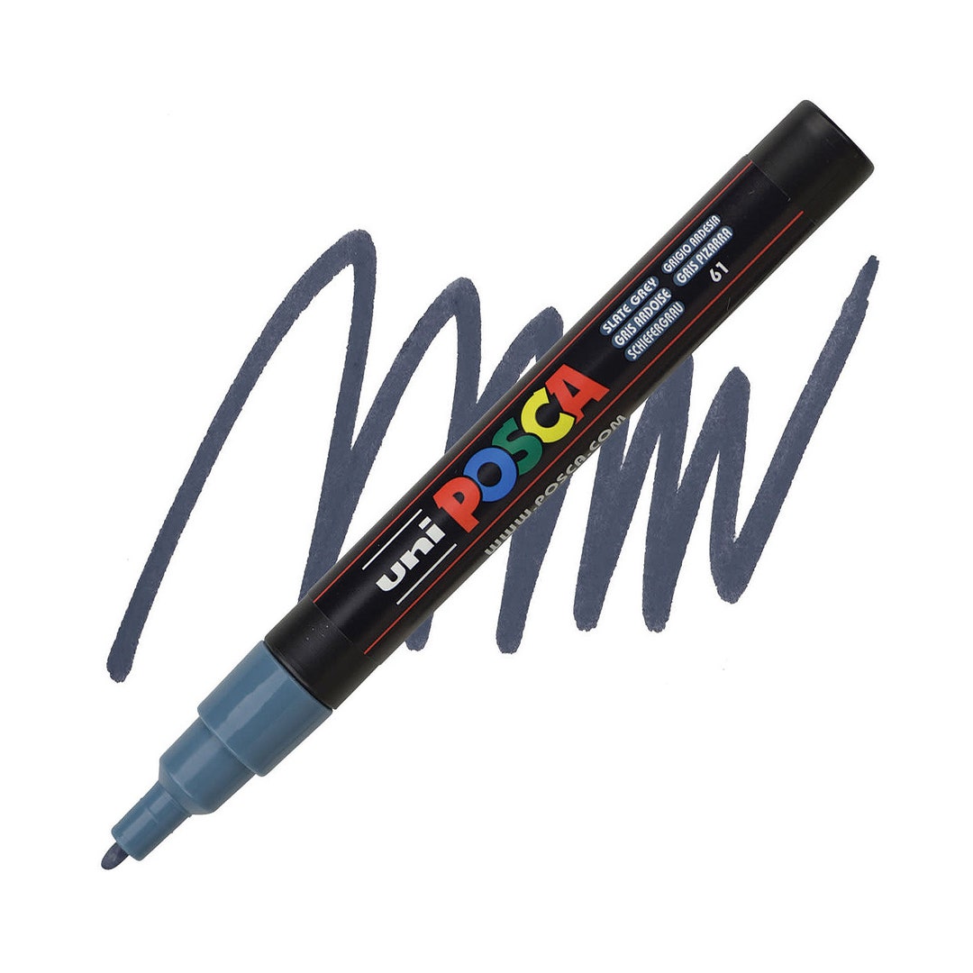 Posca Markers, Paint Marker, Slate Grey Paint, 3M Fine Tip, Opaque Ink ...