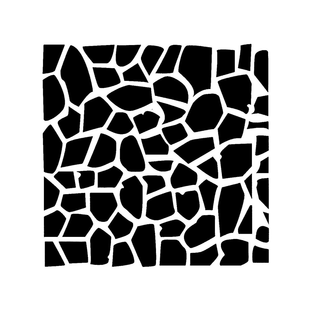 Really Great Stencils, Falling Rocks 2 Stencil, 6x6", Camo, Background ...